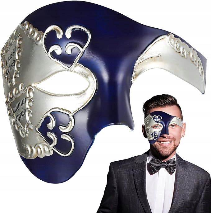 MĘSKA MASKA KARNAWAŁOWA SYLWESTROWA WENECKA - 14438364584 - oficjalne ...