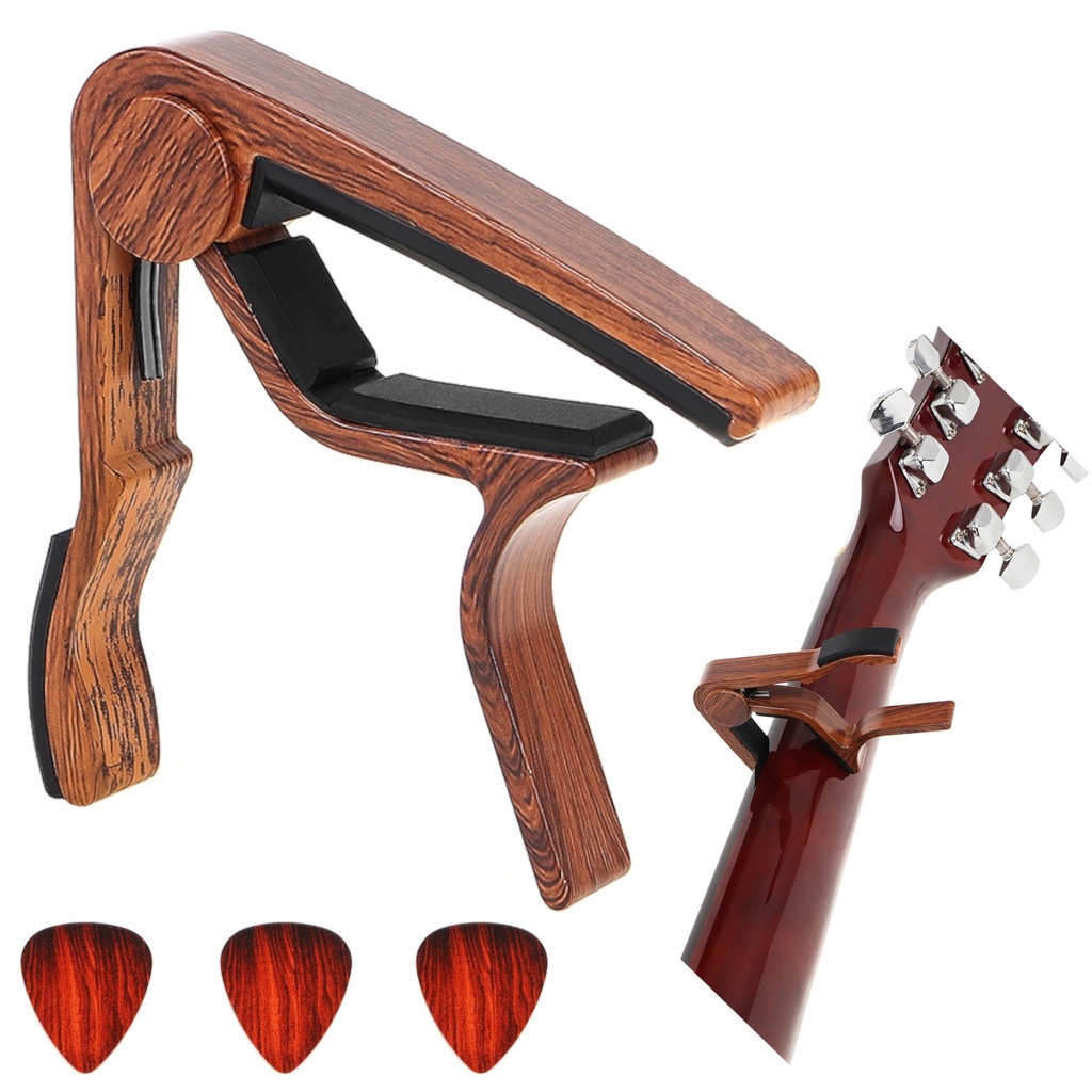 KAPODASTER GITARY AKUSTYCZNEJ KLASYCZNEJ +3 KOSTKI - 10095796911 ...