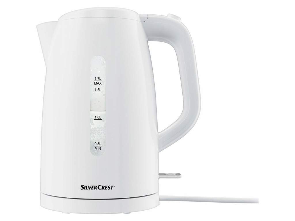 Czajnik elektryczny 1,7 l Silvercrest KETTLE 3000 W biały bezprzewodowy ...
