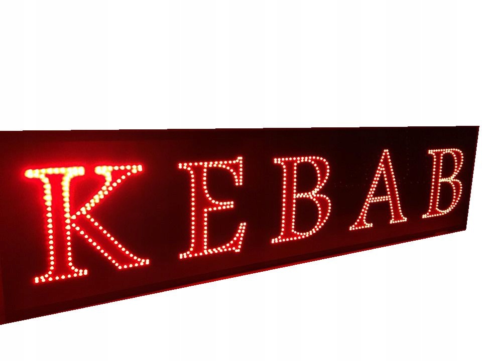 Reklama diodowa KEBAB 200x50 cm LED neon kaseton - 12272876796 ...