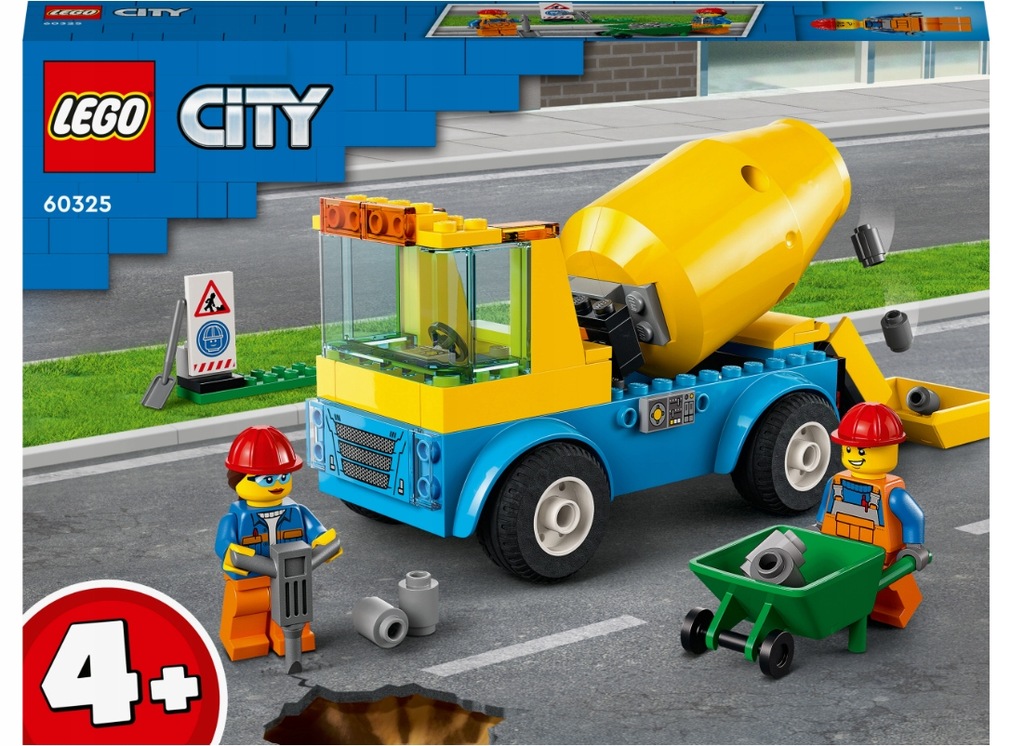 LEGO City Ciężarówka z betoniarką 60325 85 el. 4+ - 13003918025 ...