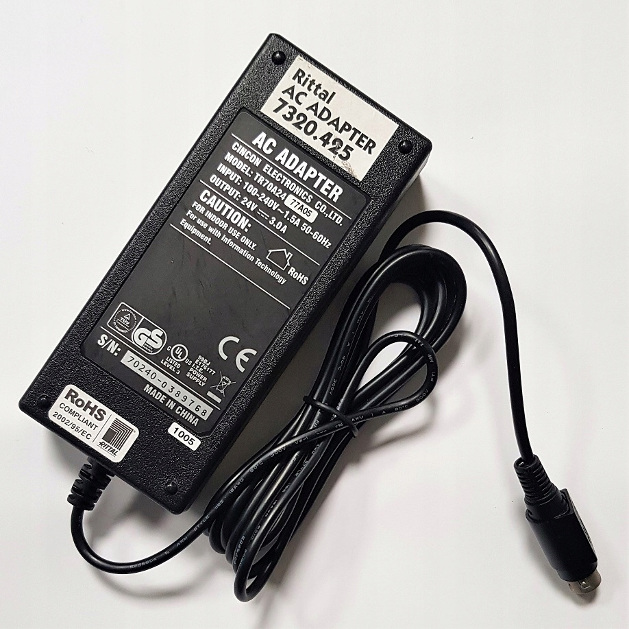 ZASILACZ 24V 3A TR70A24 3-PIN AC ADAPTER - 13170025238 - oficjalne ...