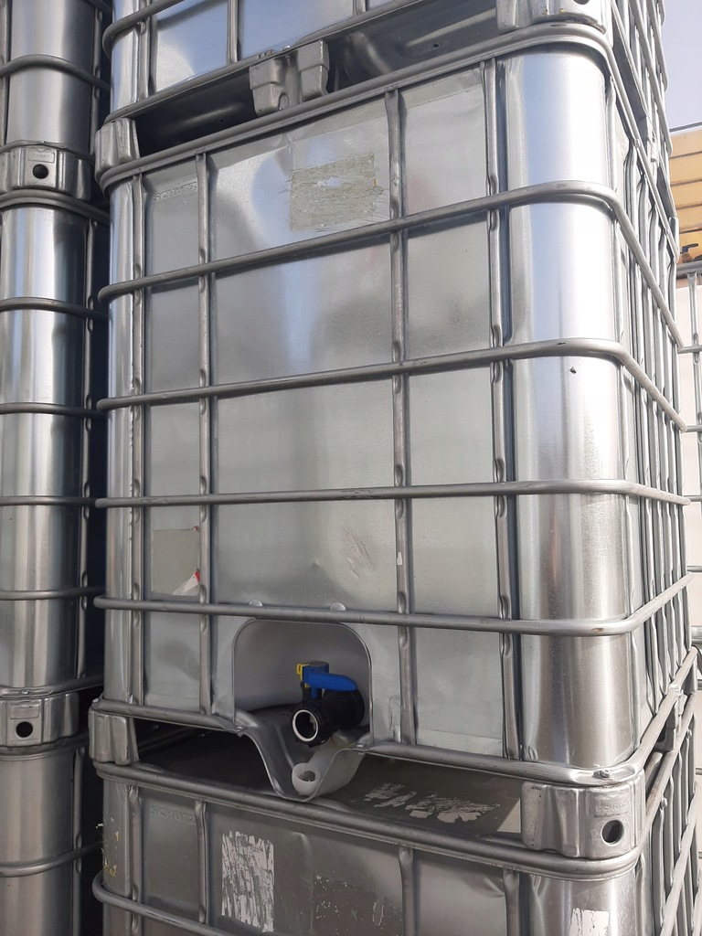 Kontener IBC 1000l do mat.niebezp w płaszczu stal. - 11060659295 - oficjalne archiwum Allegro