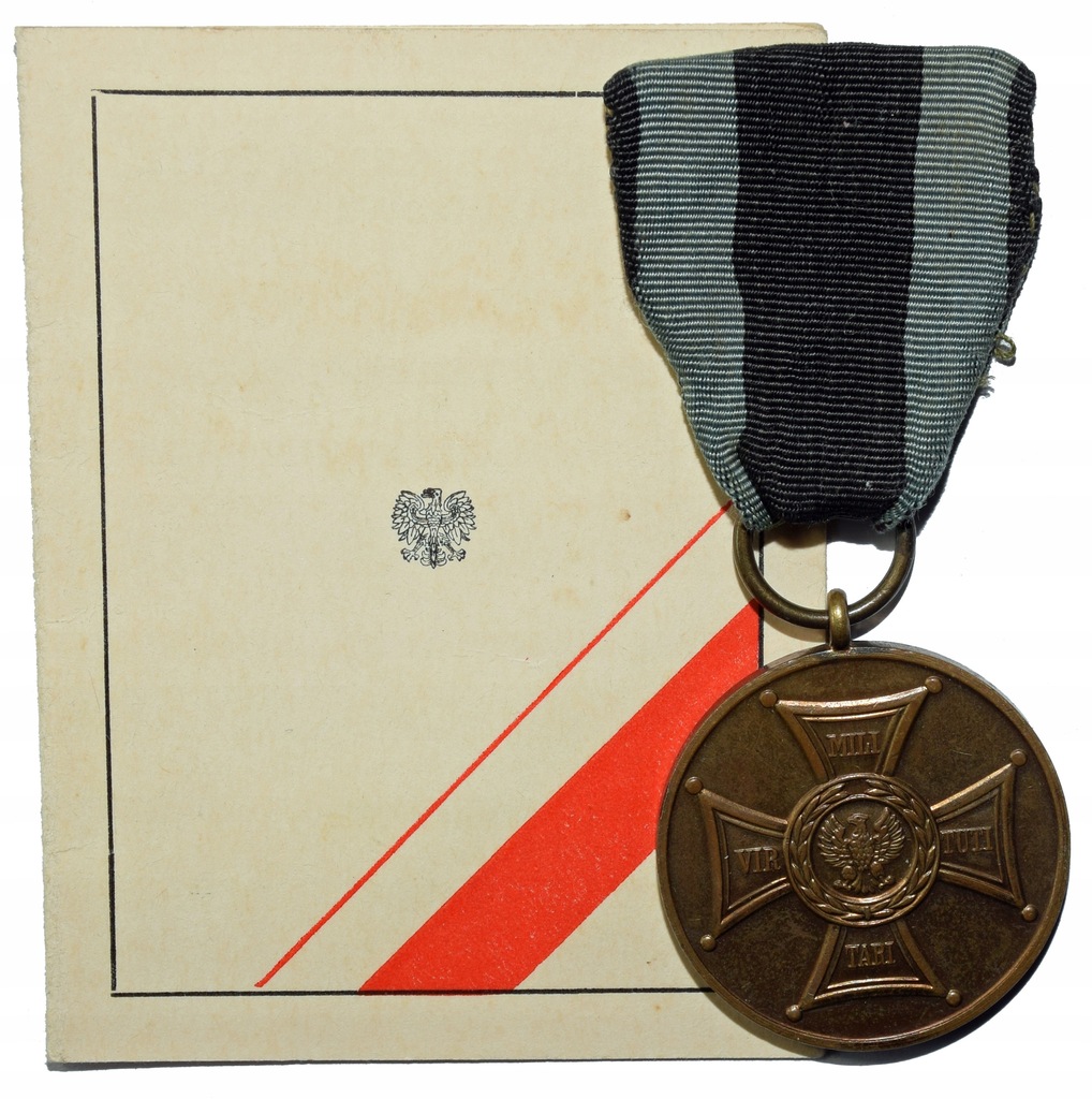 MEDAL Zasłużony na Polu Chwały 1944 z nadaniem - ogniomistrz LWP ...