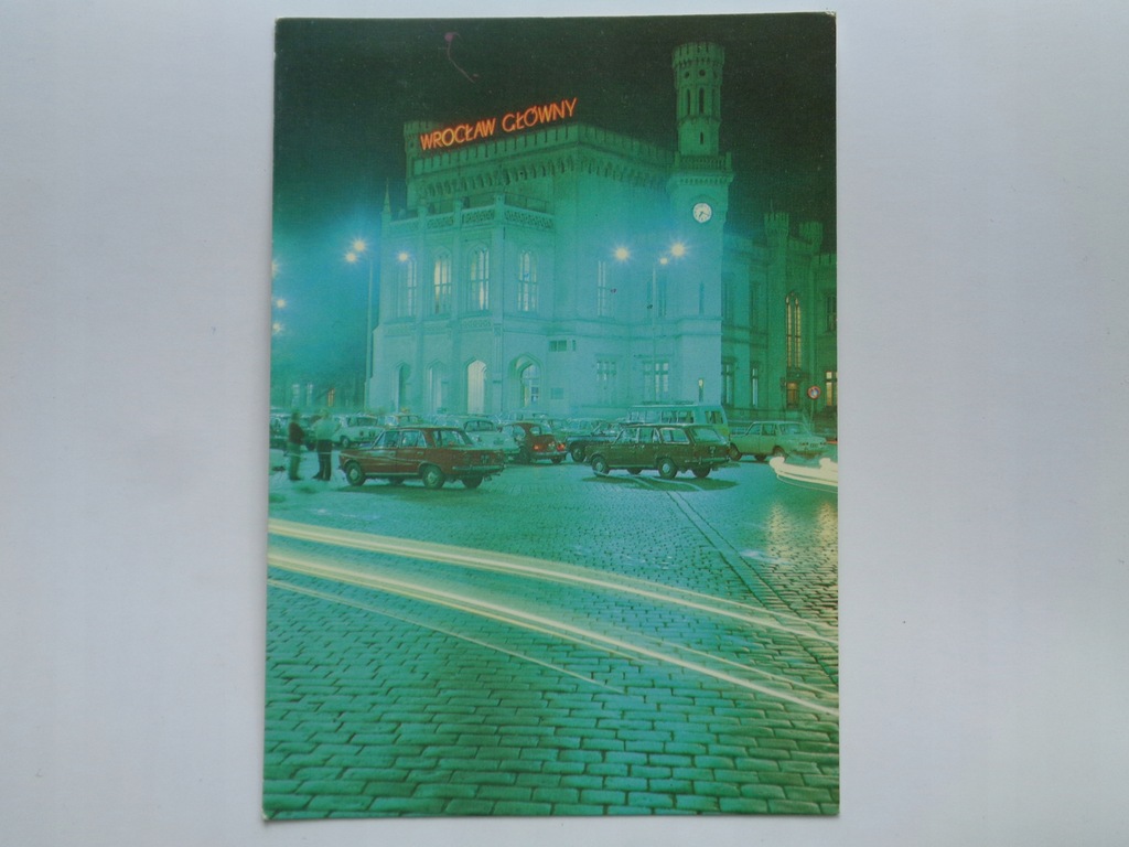 WROCŁAW -DWORZEC PKP NOCĄ - b/o 1985r - 12473499556 - oficjalne archiwum Allegro