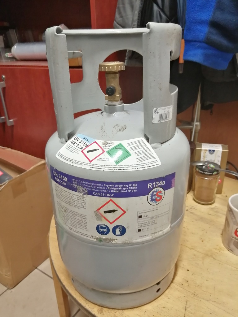 Pusta butla na czynnik chłodniczy R134A - 12993005385 - oficjalne archiwum Allegro