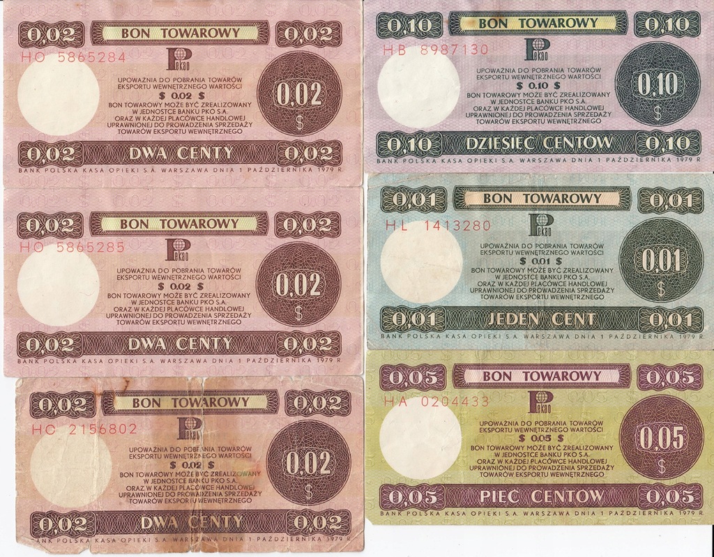 Bon Towarowy Pewex PRL zestaw - 11709734720 - oficjalne archiwum Allegro