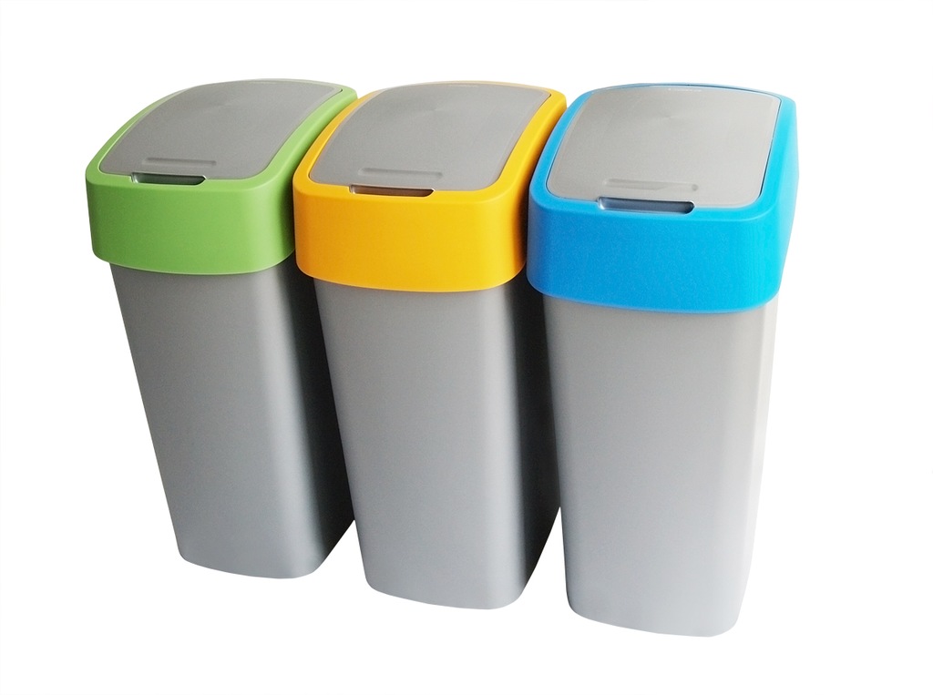 ZESTAW KOSZY DO SEGREGACJI ŚMIECI CURVER 3 x 50L - 9485916368 ...