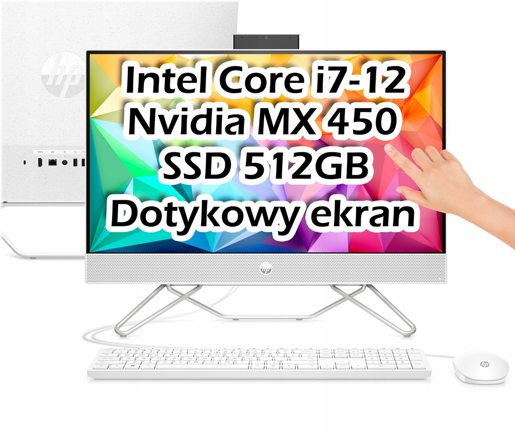 BIAŁY Komputer AiO HP 24 Intel i7 SSD 512GB MX450 - 13458618940 ...