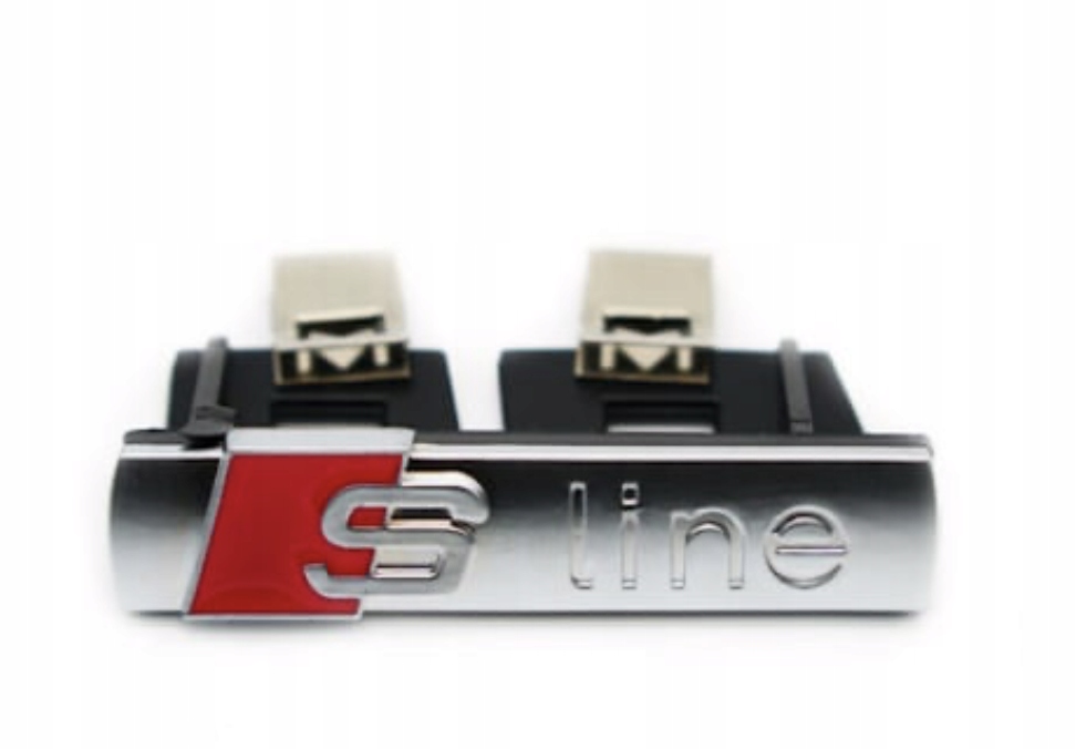 AUDI S-LINE Logo Srebrny Emblemat Znaczek Na Grill - 13576075885 ...