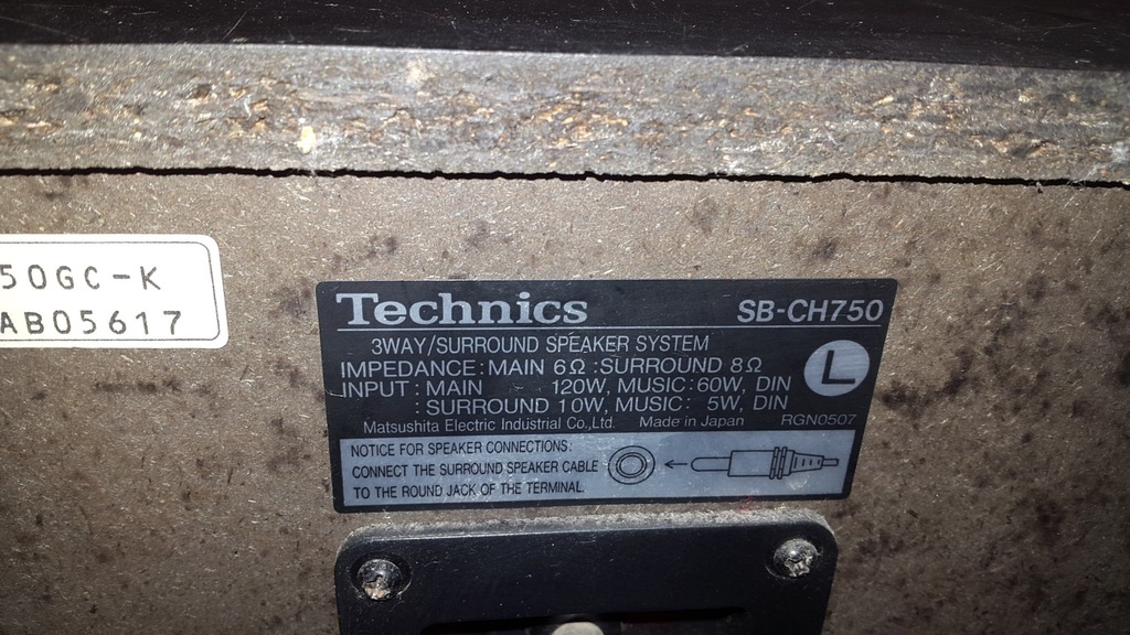 KOLUMNY TECHNICS SB-CH750. 3 WAY 60-120W, 6-8ohm - 7185414598 ...