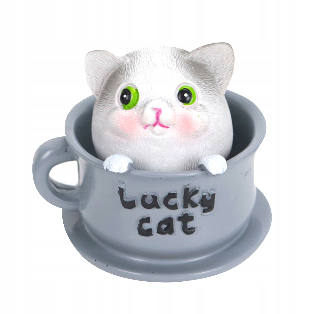 Cartoon Cat Statue Cat Figurines Teacup Cat Statue - 13198395828 ...