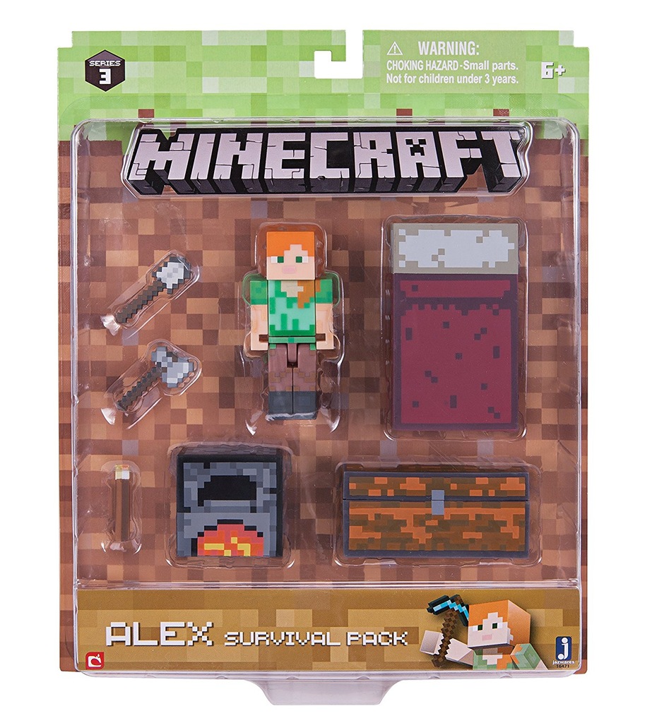 MINECRAFT ZESTAW PRZETRWANIA Z FIGURKĄ ALEX MOJANG - 6903358509 ...