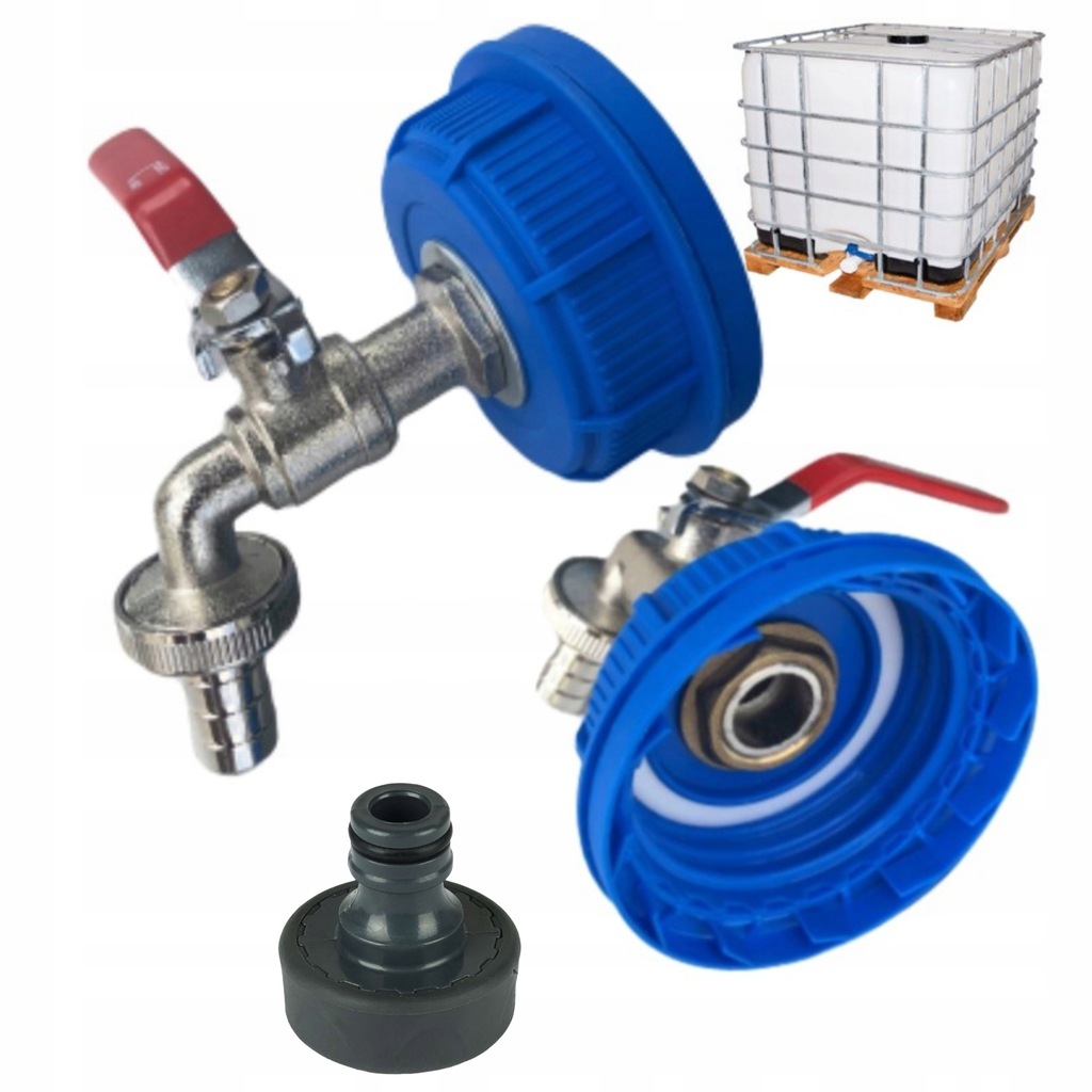 KRAN DO MAUZERA ZBIORNIKA 1000L ZAWÓR CZERPALNY METAL 1/2 CALA Z PRZYŁĄCZEM - 15167138000 ...