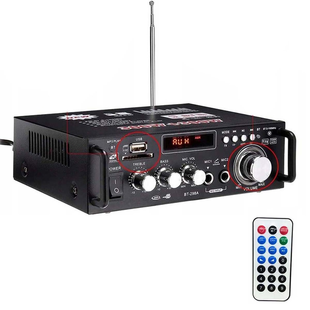 amplituner wzmacniacz hi-fi stereo bluetooth radio cyfrowy wzmacniacz mocy - 15784876482 ...