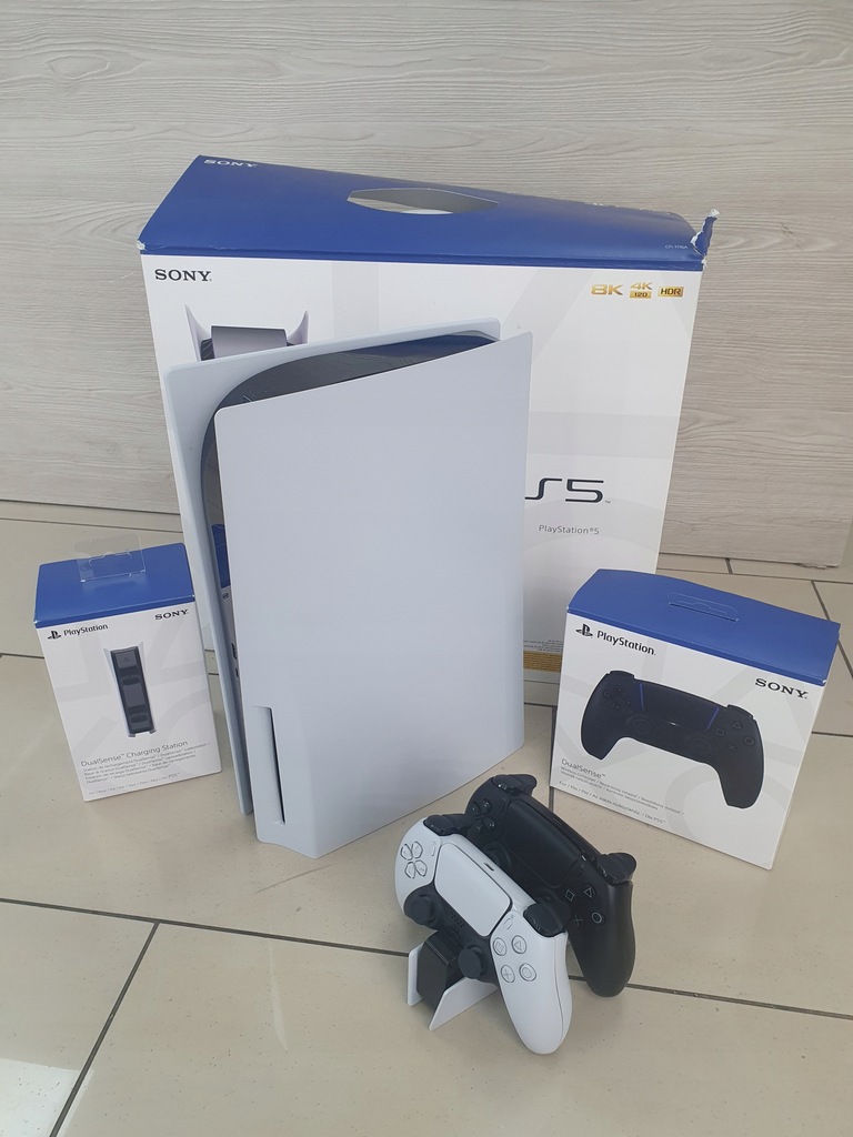 Konsola Sony PlayStation 5 z napędem 2 X Pady - 12353141242 - oficjalne archiwum Allegro