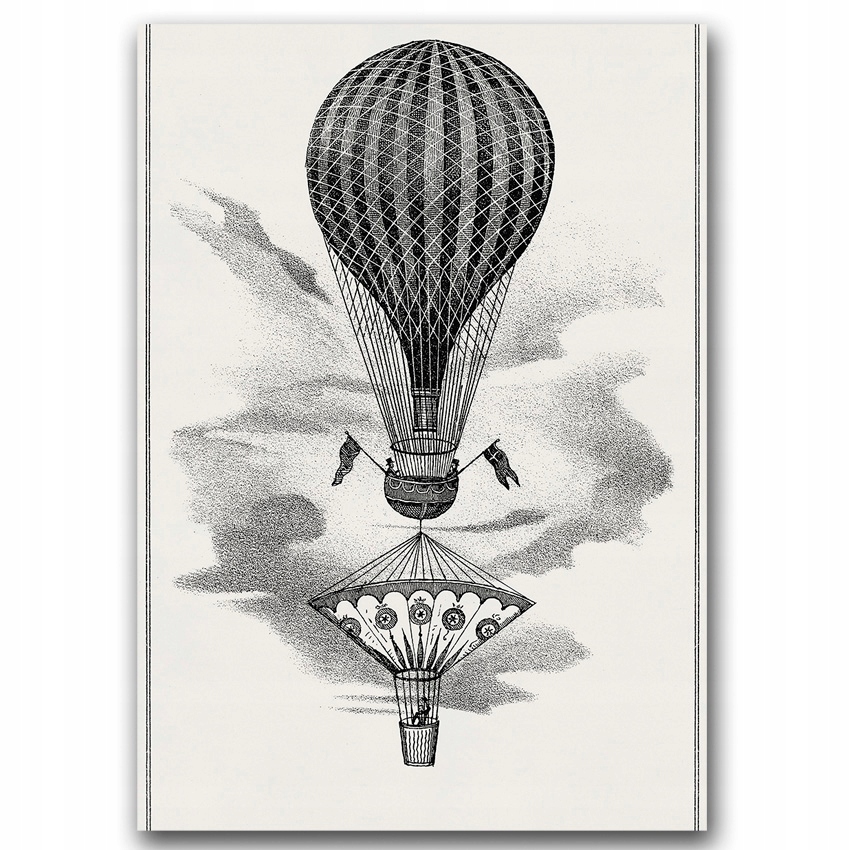 Prezent wydruk na ścianę do domu wzór Lot balonem - 11475866192 ...