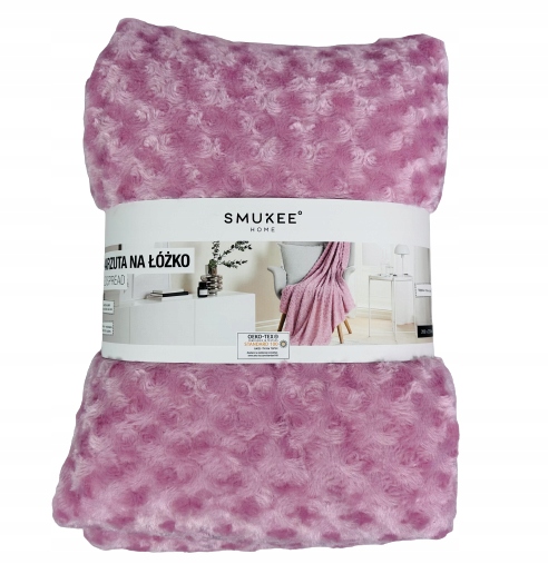 Narzuta Smukee Home poliester 220 cm x 200 cm odcienie różowego ...