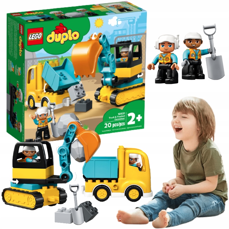 KLOCKI LEGO DUPLO CIĘŻARÓWKA I KOPARKA DLA DZIECKA - 11686036407 ...