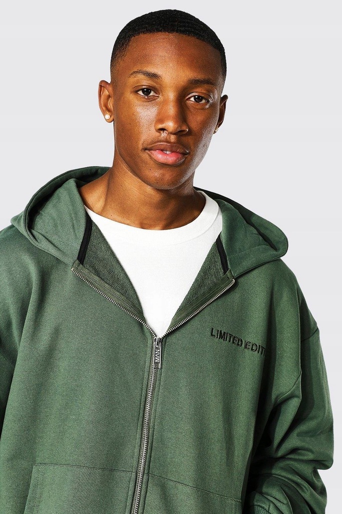 Boohooman zielona bluza dresowa męska na zamek XL - 12821077084 - oficjalne archiwum Allegro