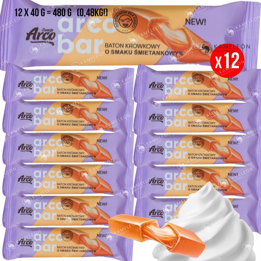 BATON KRÓWKOWY KRÓWKA ŚMIETANKOWA bez GLUTENU x12 - 13531877925 ...