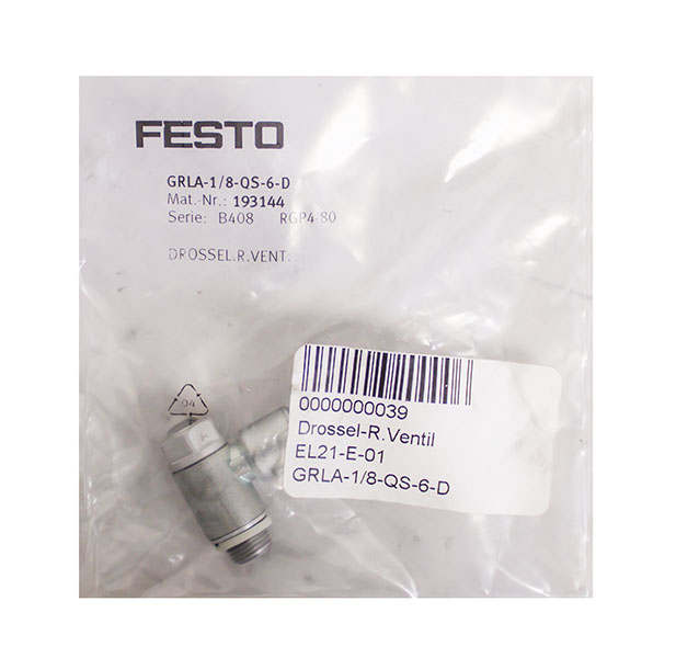 FESTO GRLA-1/8-QS-6-D 193144 ZAWÓR STERUJĄCY NOWY - 6933233522 ...