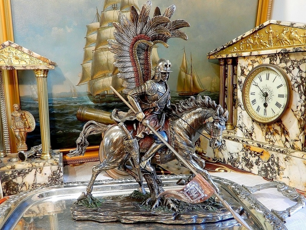 Husarz na koniu z lancą konnica zaciężna grawer - 8566700194 ...