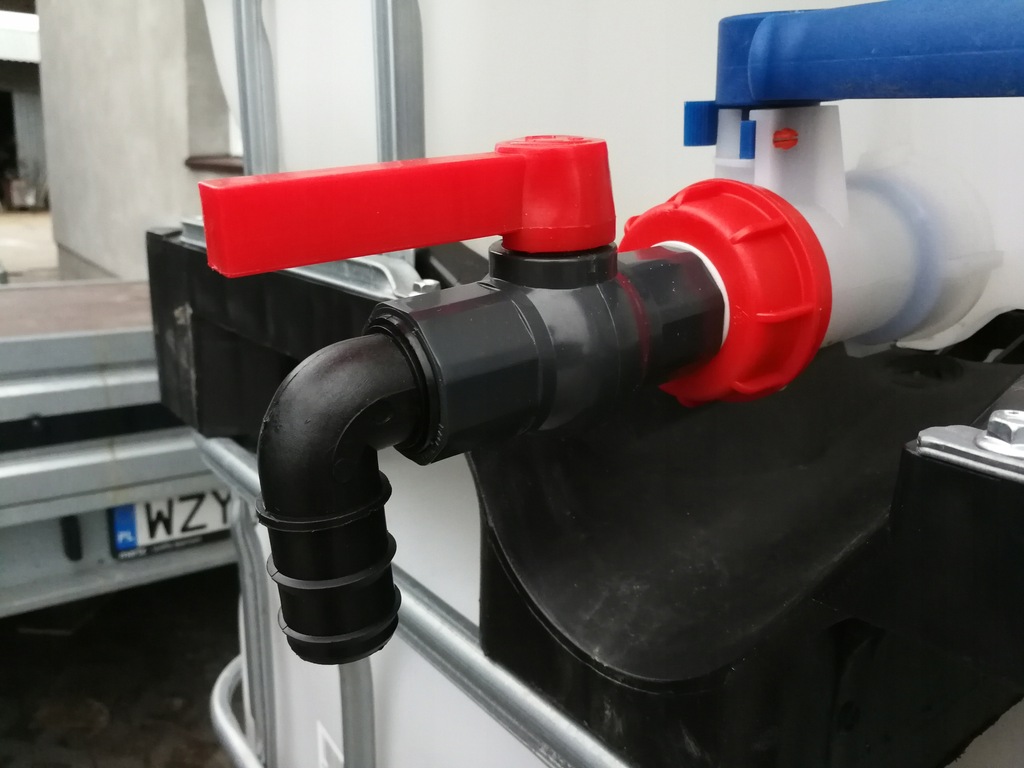 KRAN Zawór Czerpalny 1' ZBIORNIK IBC MAUZER 1000l - 9073564374 - oficjalne archiwum Allegro