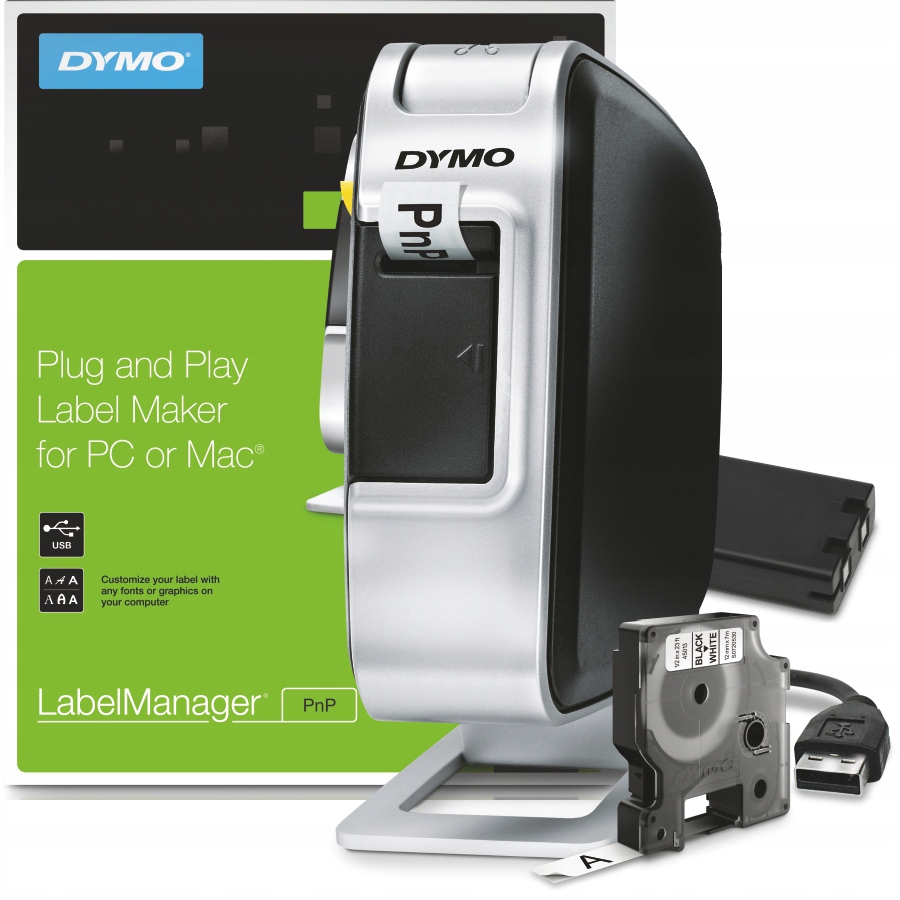 Drukarka DYMO LabelManager LM PnP 180 DPI szer. do 12 mm S0915350 +D1 ...