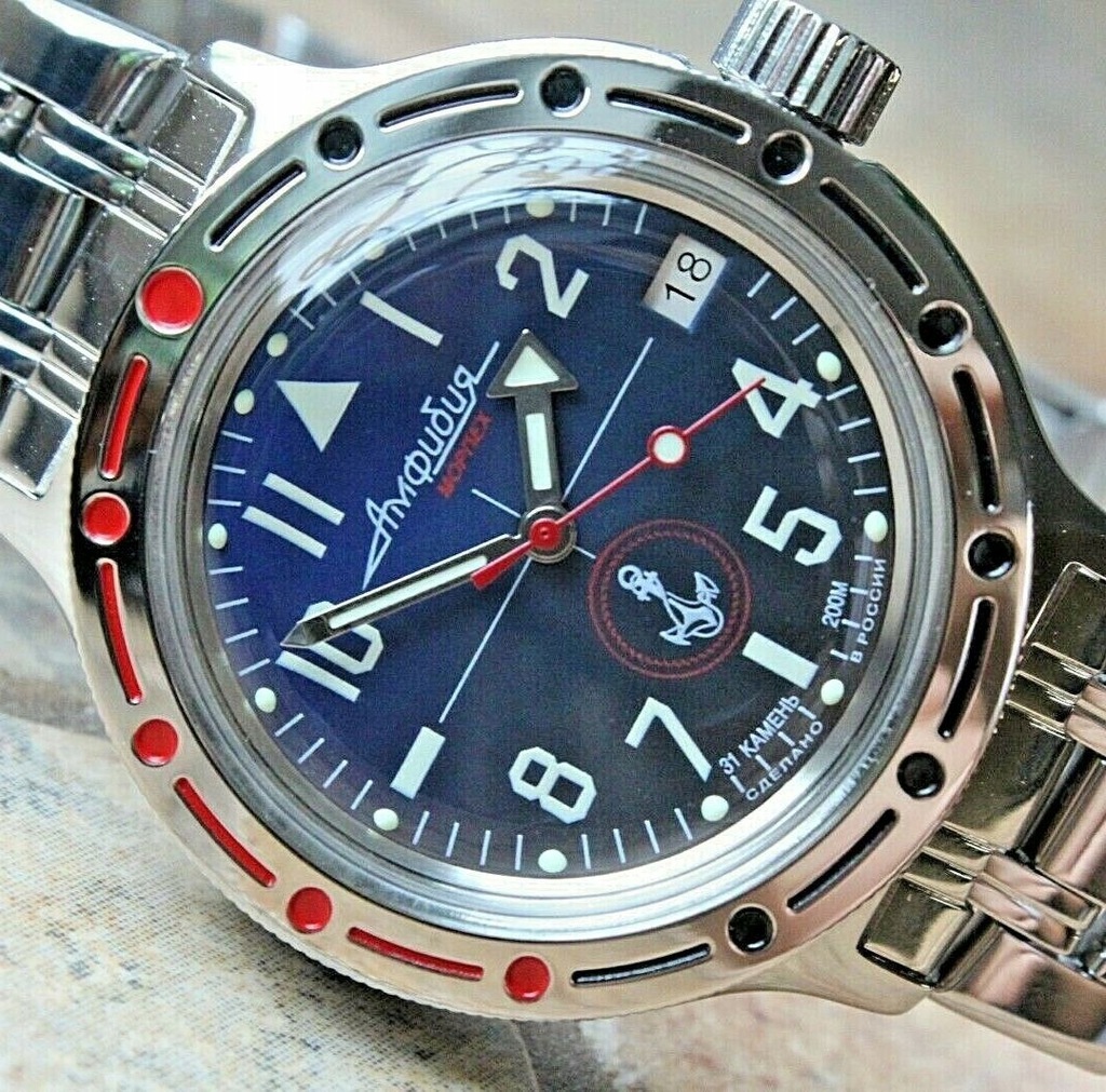 Zegarek VOSTOK AMFIBIA. 420957. 20 BAR. - 13297480935 - oficjalne ...