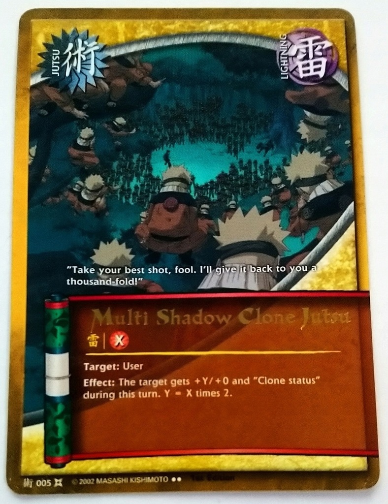 Karta Naruto CCG Jutsu Multi Shadow Clone - J-005 - 12814188145 ...