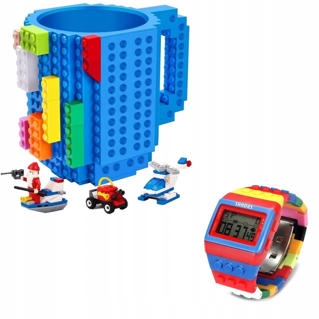 KUBEK KLOCKOWY + ZEGAREK LEGO KLOCKOWY - 13887212685 - oficjalne ...