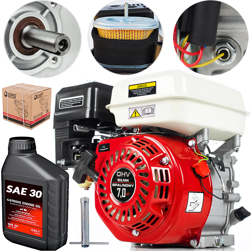 SILNIK SPALINOWY RIPPER GX160 6,5KM OHV 19MM +OLEJ - 7537527330 - oficjalne archiwum Allegro