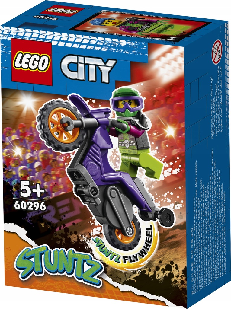 LEGO CITY Wheelie na motocyklu kaskaderskim 60296 - 11870172147 ...