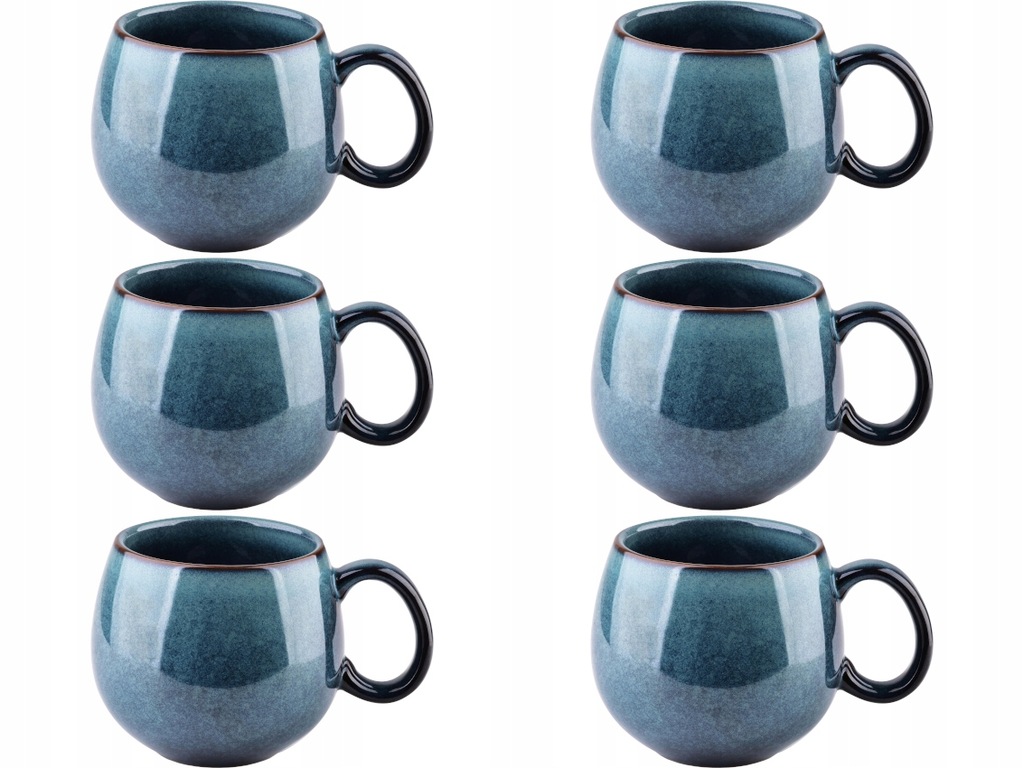 Kubek do KAWY HERBATY 500 ml EVELINE BLUE - 6 szt - 12055904694 - oficjalne archiwum Allegro