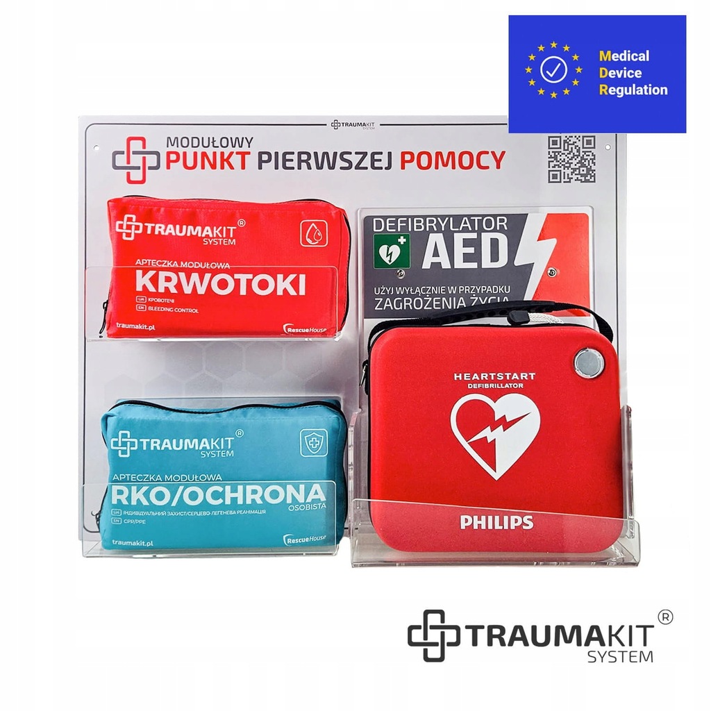 TRAUMA KIT Apteczka Modułowa AK+AED + Punkt Pierw. Pom. + Tablica ...
