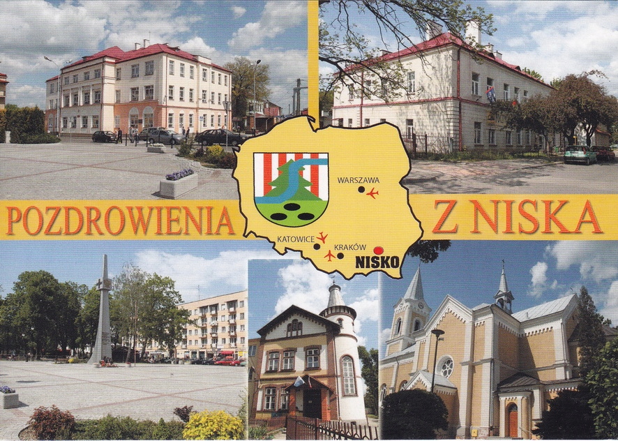NISKO - RYNEK - KOŚCIÓŁ - POMNIK - MAPKA - HERB - 10731231853 ...