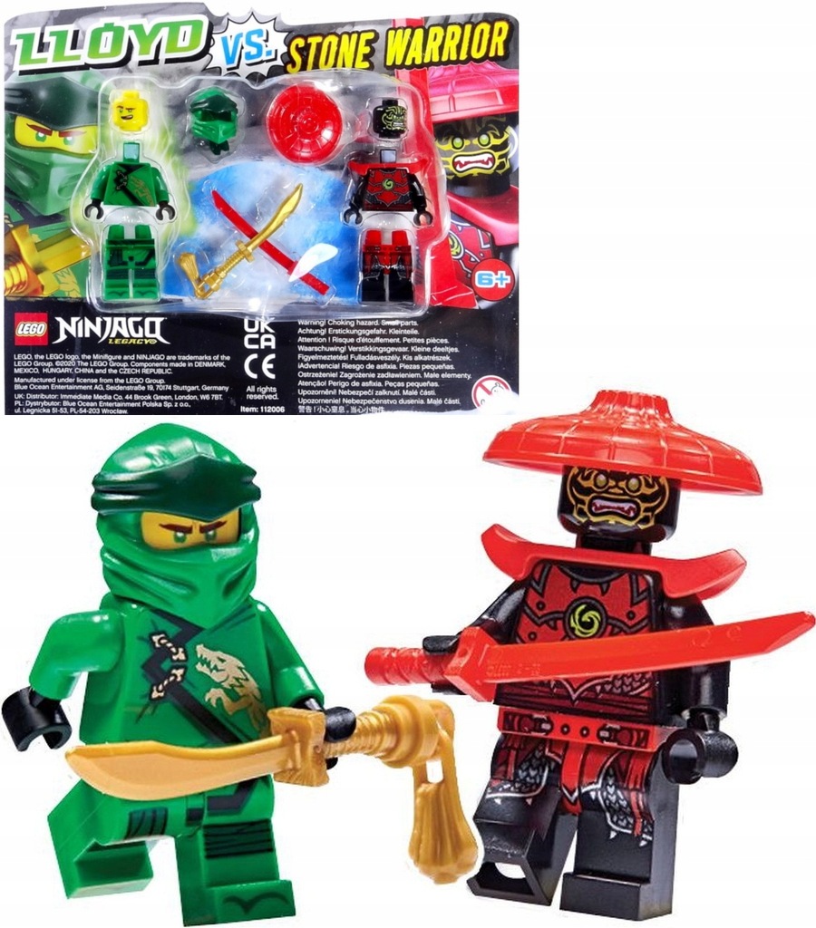 LEGO FIGURKA LLOYD VS KAMIENNY WOJOWNIK STONE WARRIOR NJO490 NJO507 ...