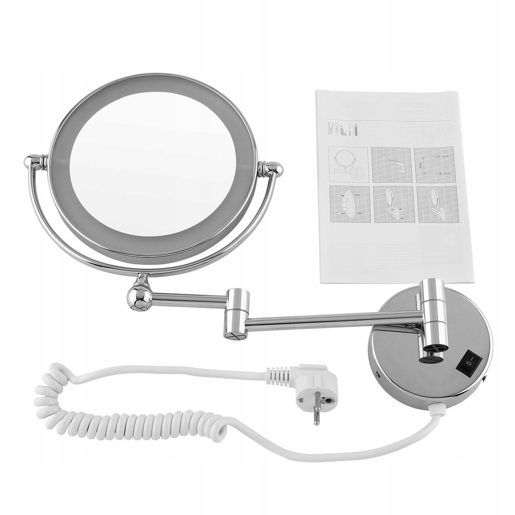 LUSTERKO KOSMETYCZNE LED ŚCIENNE POWIĘKSZAJĄCE 5X - 7926803501 ...