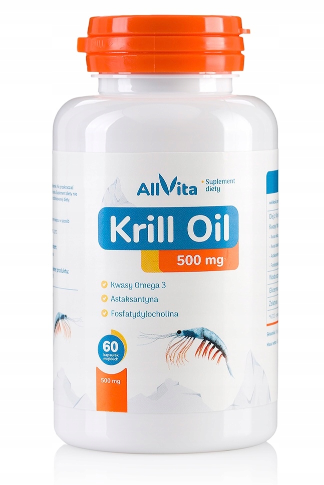 Olej z Kryla Krill Oil 500 mg 60 kapsułek Allvita 100% naturalny ...