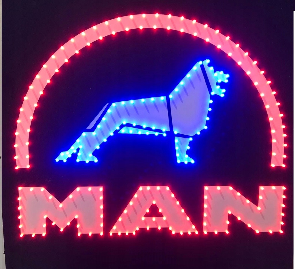 Tablica LED Logo Man nad łóżko tablica panel - 7456322657 - oficjalne ...