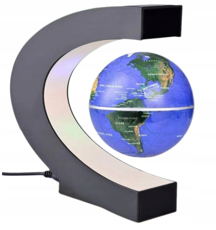 GLOBUS LEWITUJĄCY LAMPA MAPA PODŚWIETLENIE LED - 15178047212 ...