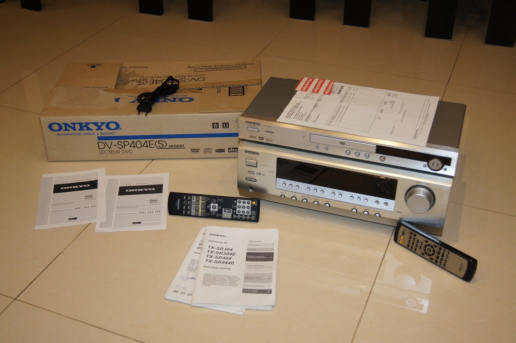 Zestaw Onkyo Amplituner TX-SR304E + DVD DV-SP404E - 7290554628 - oficjalne archiwum Allegro