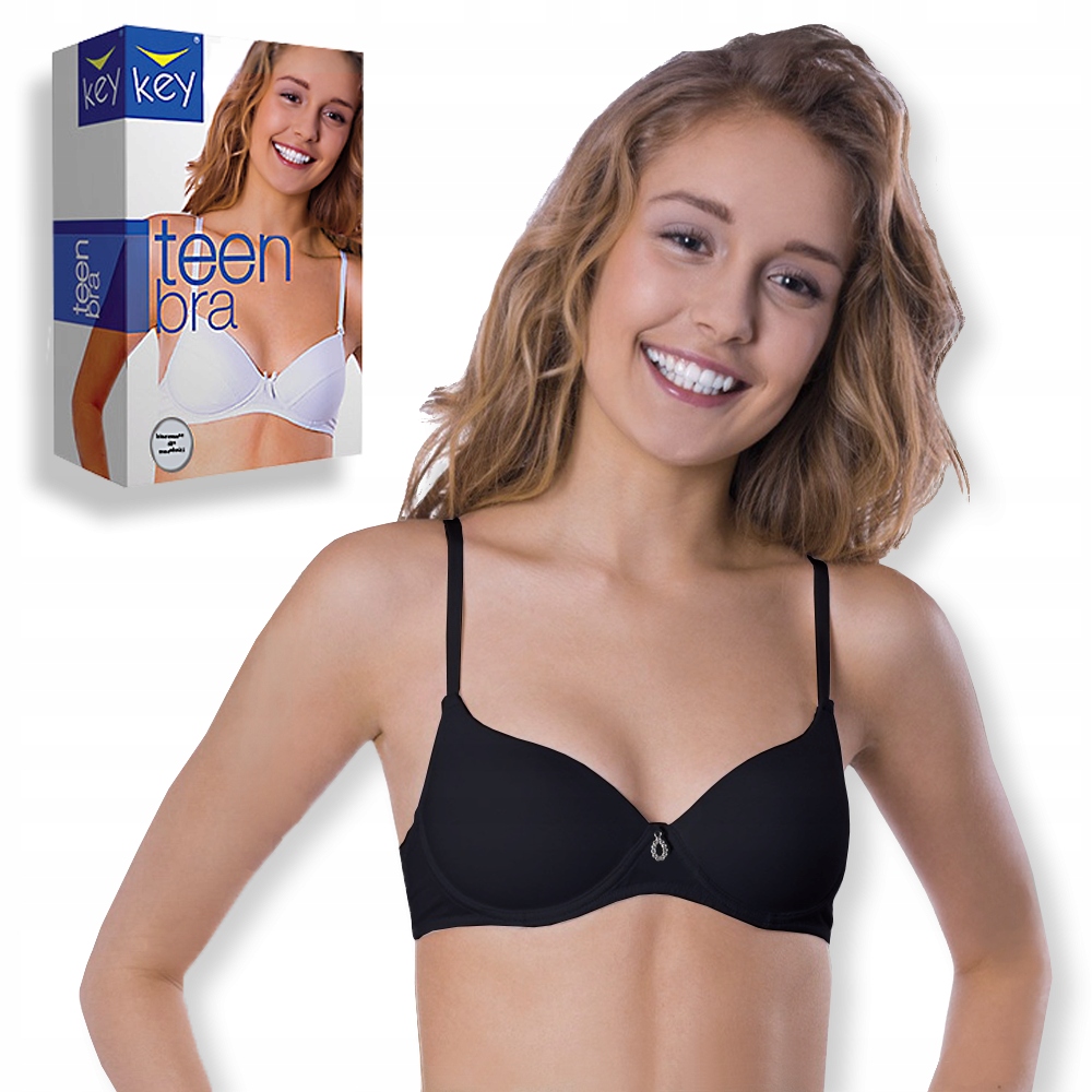 KEY biustonosz dla nastolatki TBM 122 czarny 75AA - 11799356264 - oficjalne archiwum Allegro