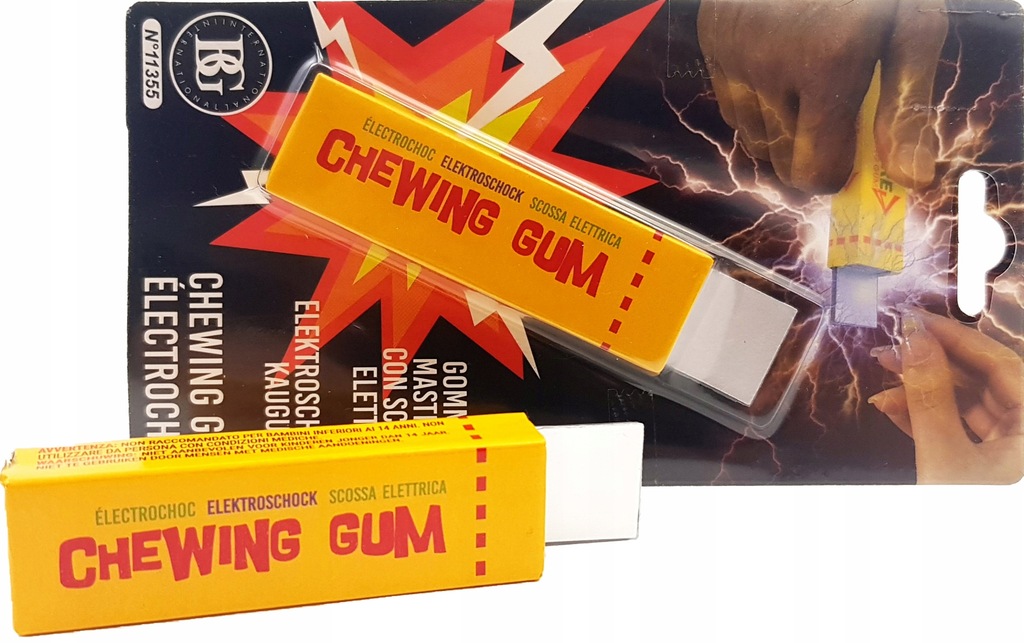 GUMA RAŻĄCA PRĄDEM - SHOCK GUM PRANK - ZRÓB ŻART - 8981507123 ...