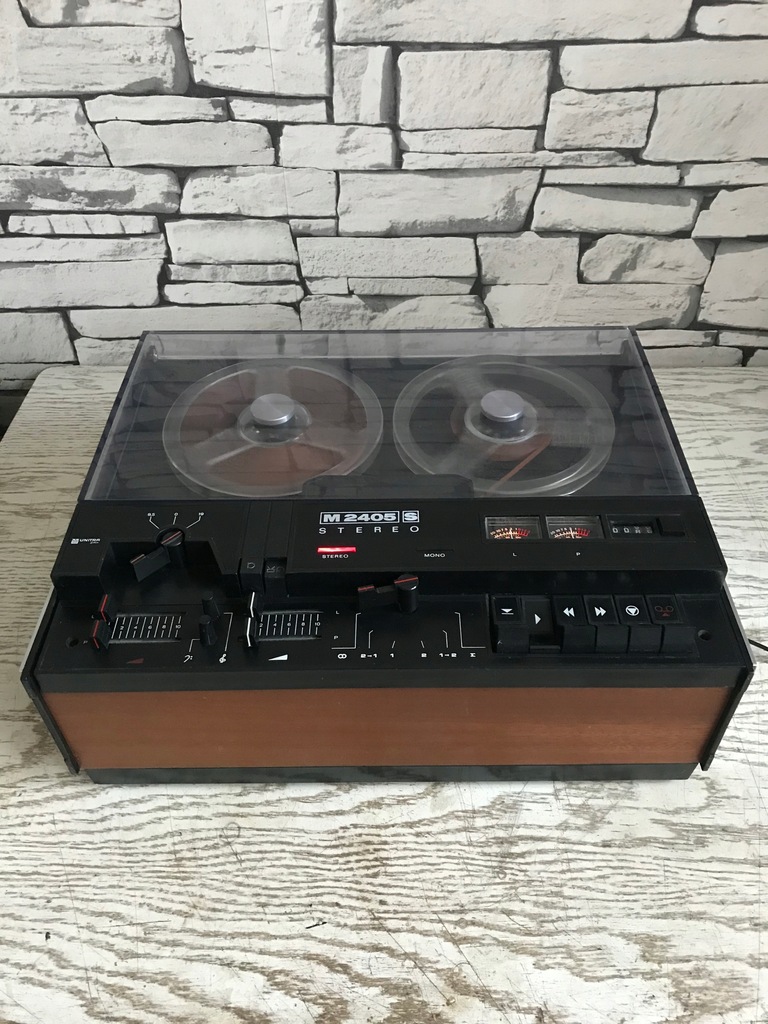 Magnetofon szpulowy PRL Unitra M2405S - 11526305228 - oficjalne archiwum Allegro