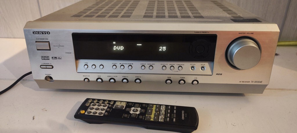 AMPLITUNER ONKYO TX-SR304E + pilot - 12632894757 - oficjalne archiwum Allegro