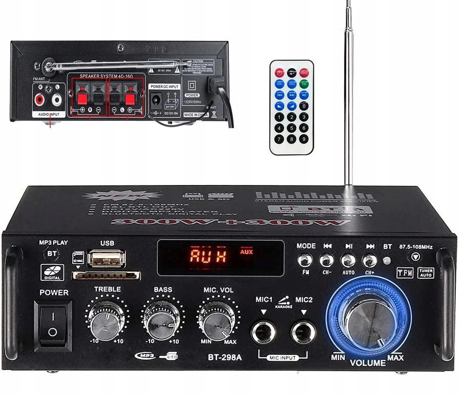 WZMACNIACZ DO KOLUMN BLUETOOTH 5.0 RADIO CYFROWY - 12916915384 - oficjalne archiwum Allegro