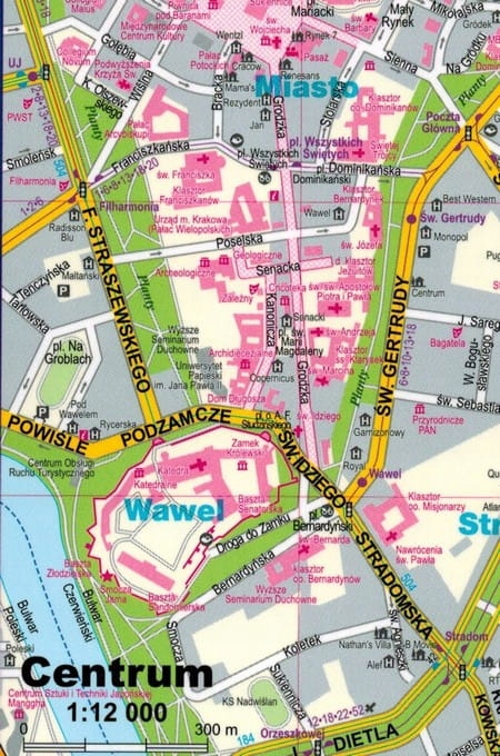 KRAKÓW MAPA LAMINOWANA PLAN MIASTA EXPRESSMAP - 12732367621 - oficjalne archiwum Allegro