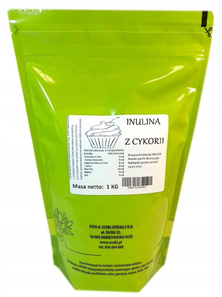 INULINA Z CYKORII 1 kg NOWOŚĆ OD ECOBI! - 11016727912 - oficjalne ...